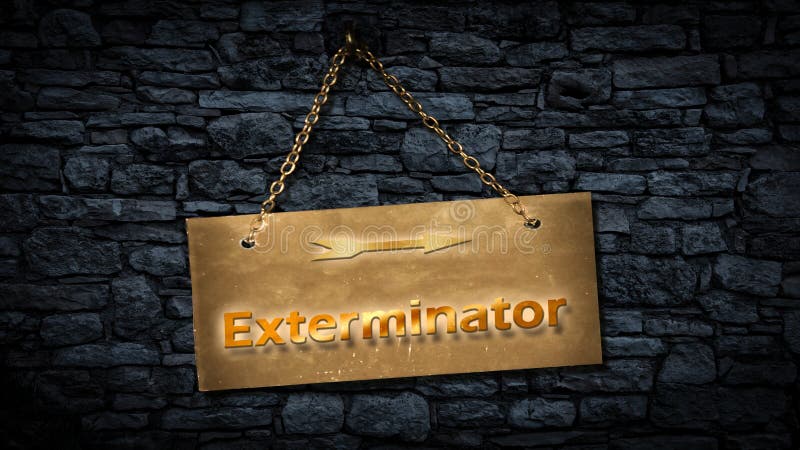 Street Sign To Exterminator Stock Image - Image of mites, fleas: 181158787