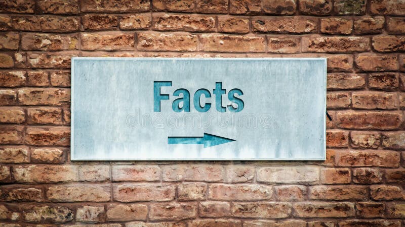 Street Sign to Facts stock photo. Image of reporter - 177006322