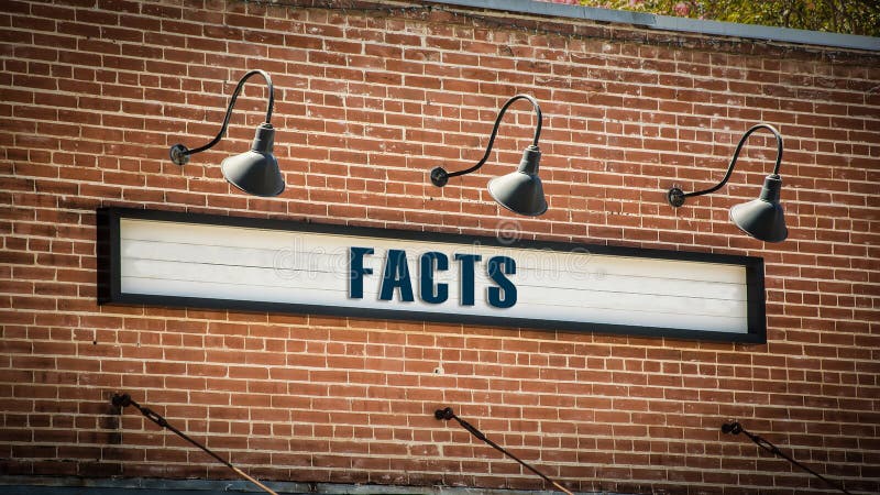 Street Sign to Facts stock photo. Image of sign, misbelief - 178142866