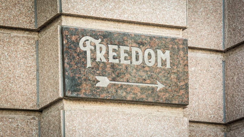 Street Sign to Freedom stock image. Image of signpost - 247719393