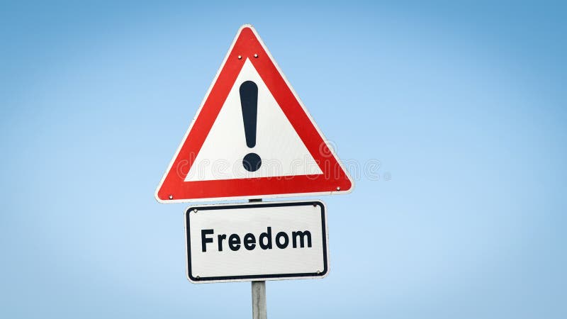 Freedom signpost stock image. Image of liberty, authorities - 4108971