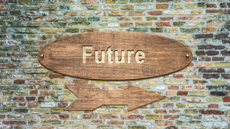 Street Sign to Future stock illustration. Illustration of signpost ...