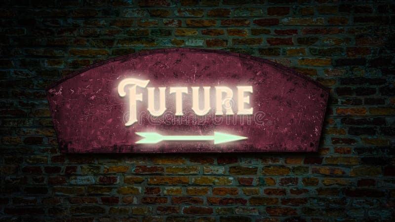 Street Sign to Future stock illustration. Illustration of sign - 237672917