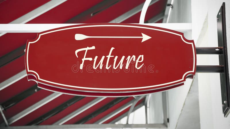 Street Sign to Future stock image. Image of positive - 248474069