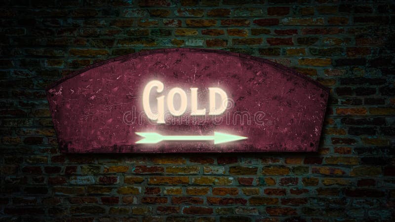 Street Sign to Gold stock image. Image of barrel, bullion - 240548705