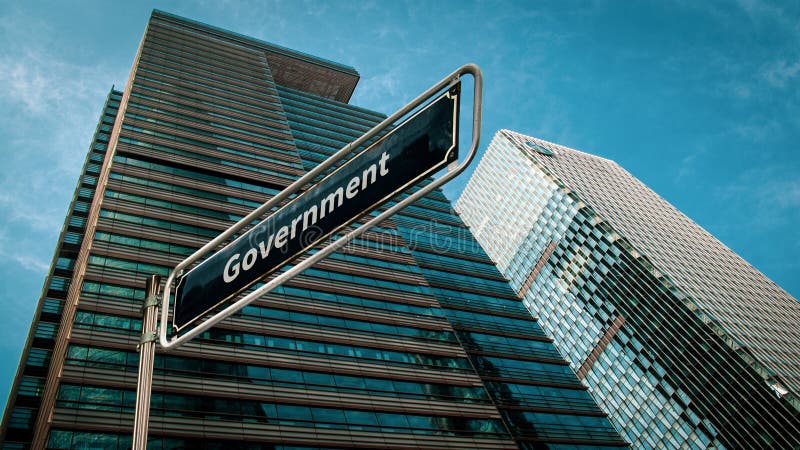 Street Sign to Government stock image. Image of sign - 213096295
