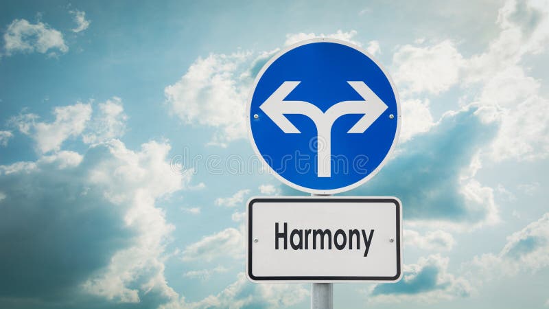 Street Sign to Harmony stock image. Image of sign, dispute - 187845729