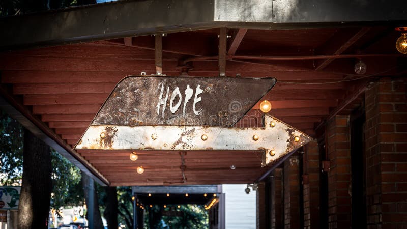 Street Sign to Hope stock photo. Image of satisfaction - 200851916