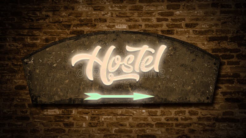 Street Sign to Hostel stock image. Image of backpackers - 164217059