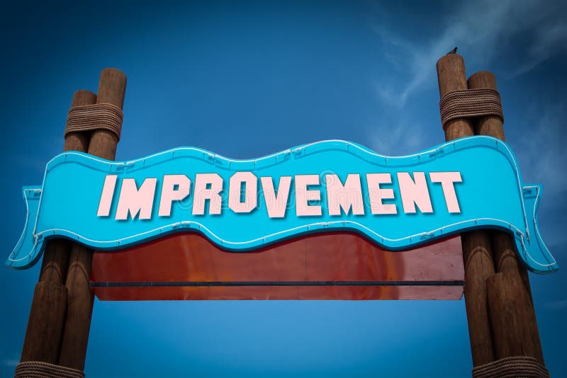 Street Sign to Improvement stock image. Image of stagnation - 161340045