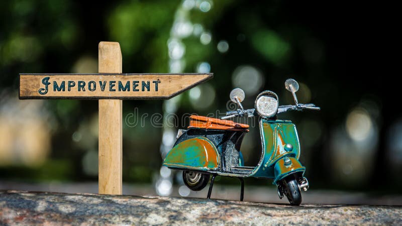 Street Sign to Improvement stock image. Image of rethink - 270575923
