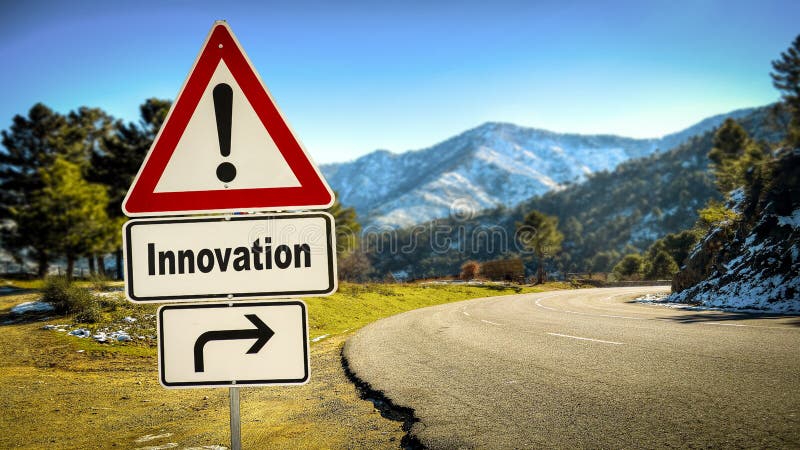 Street Sign to Innovation stock image. Image of road - 252986107