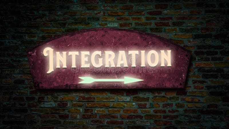 Street Sign to Integration stock image. Image of discrimination - 237794011