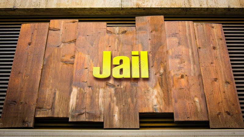 Street Sign to Jail stock image. Image of jailhouse - 171541913