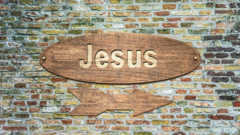 Street Sign to Jesus stock image. Image of death, direction - 162484385