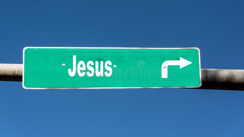 Street Sign to Jesus stock photo. Image of jesus, church - 235916084