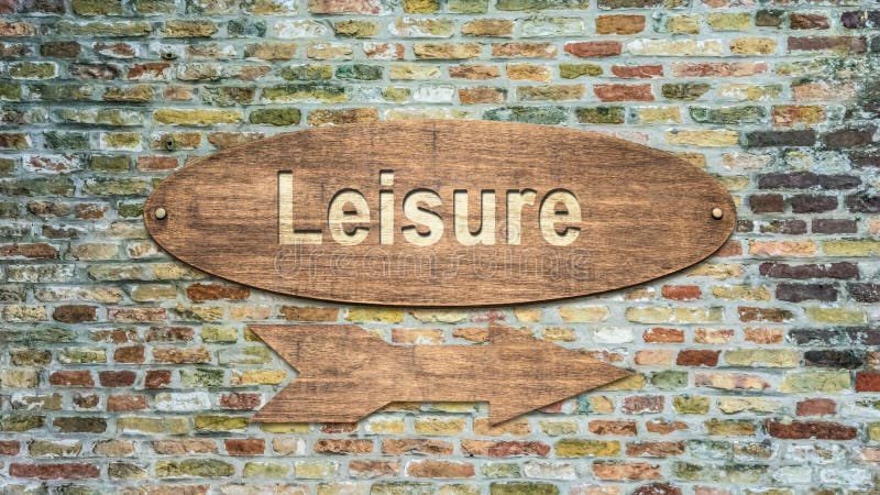 Street Sign to Leisure stock photo. Image of celebration - 179323698