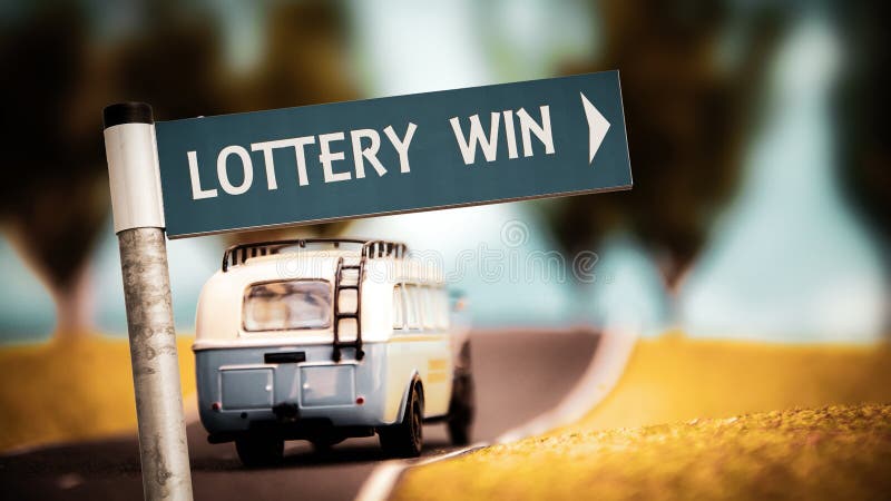 Street Sign to Lottery Win stock image. Image of road - 151168355