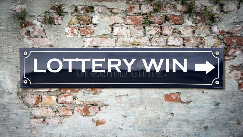 Street Sign to Lottery Win stock image. Image of luck - 152912563