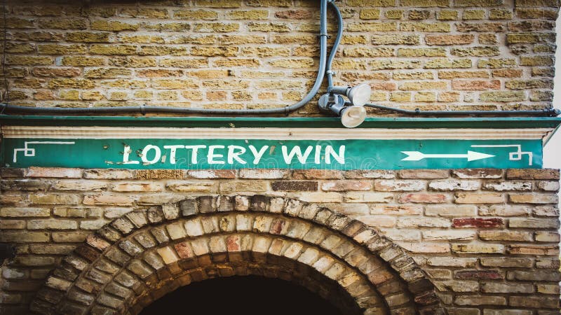 Street Sign to Lottery Win stock image. Image of home - 154660749