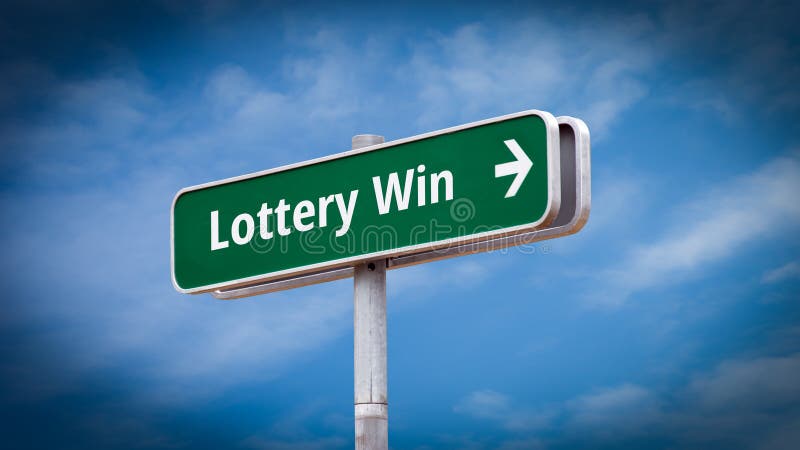 Street Sign to Lottery Win stock image. Image of signpost - 206396393