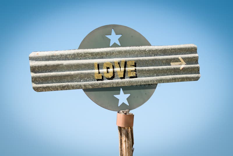 Street Sign to Love stock image. Image of loneliness - 152913343