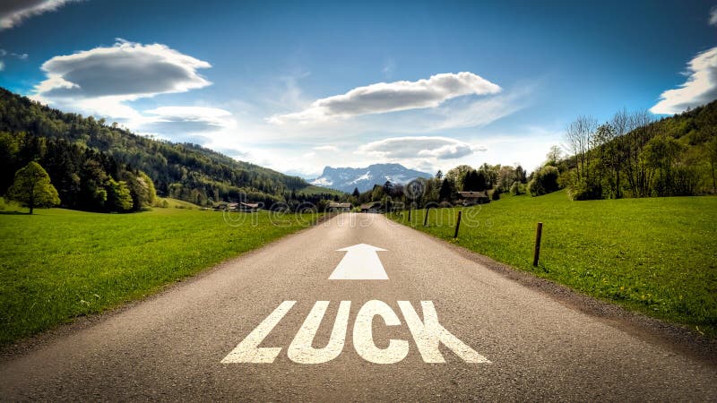 Good luck arrow sign stock image. Image of fortune, move - 128041921