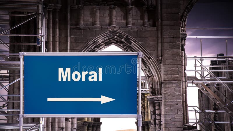 Street Sign to Moral stock photo. Image of values, honest - 146276940