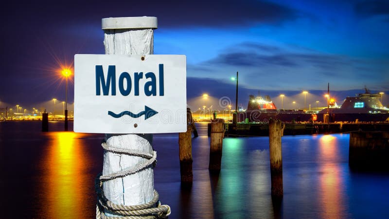 Street Sign to Moral stock image. Image of virtue, evil - 146735525