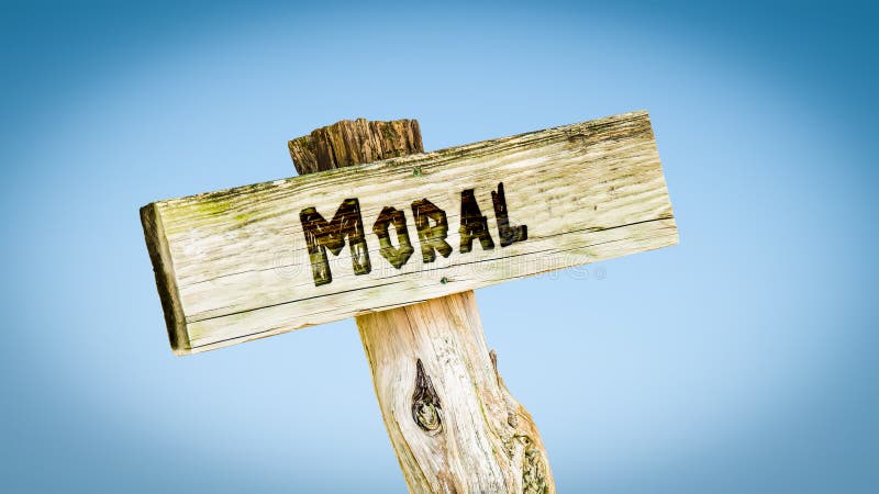 Street Sign to Moral stock photo. Image of philosophy - 154855568