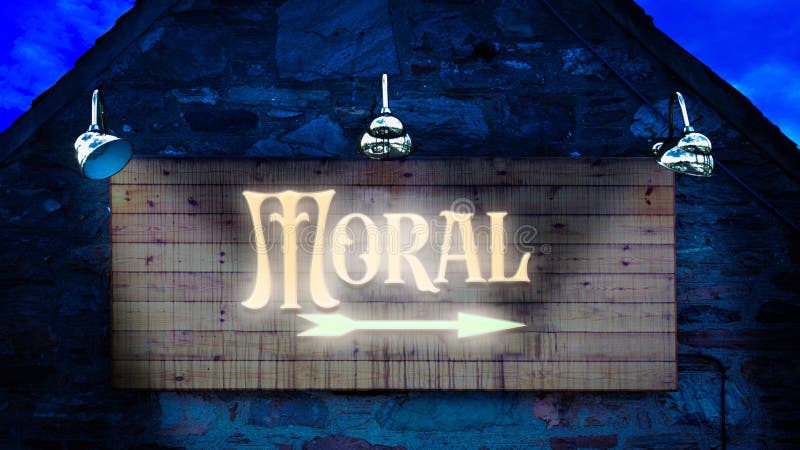 Street Sign to Moral stock photo. Image of sign, honest - 244191252