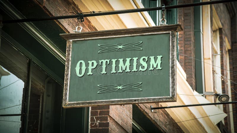 Street Sign to Optimism stock image. Image of optimistic - 172195743