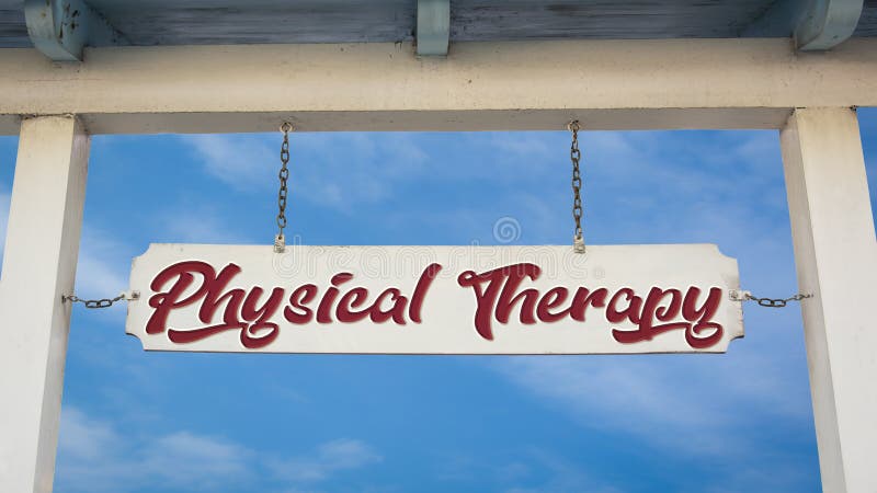 Street Sign To Physical Therapy Stock Photo - Image of massaging, sign ...