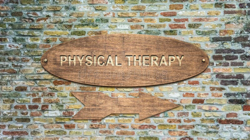 Street Sign To Physical Therapy Stock Photo - Image of movement ...