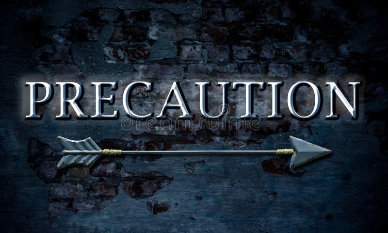 Street Sign to Precaution stock image. Image of prosperity - 190753619