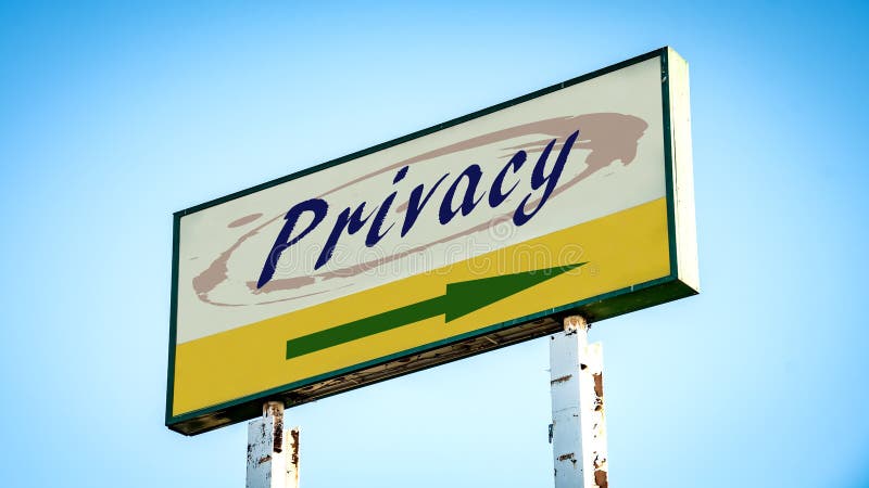 Street Sign to Privacy stock image. Image of encryption - 170907967