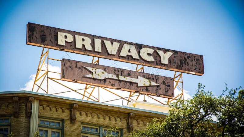 Street Sign to Privacy stock image. Image of surveillance - 271228097