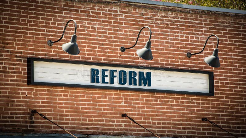 Street Sign to Reform stock image. Image of reform, renewal - 179496681