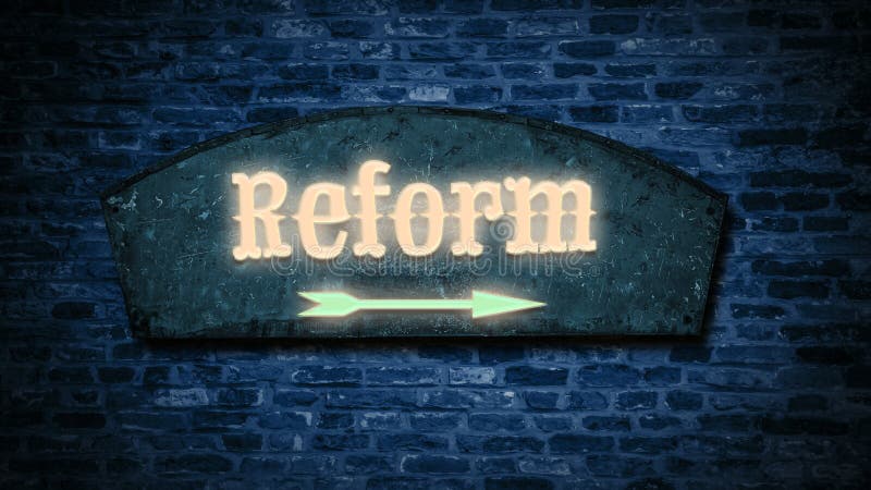 Street Sign to Reform stock image. Image of novella - 209419667