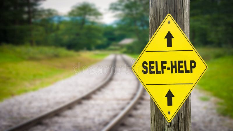 Street Sign to Self-Help stock image. Image of sign - 224649757