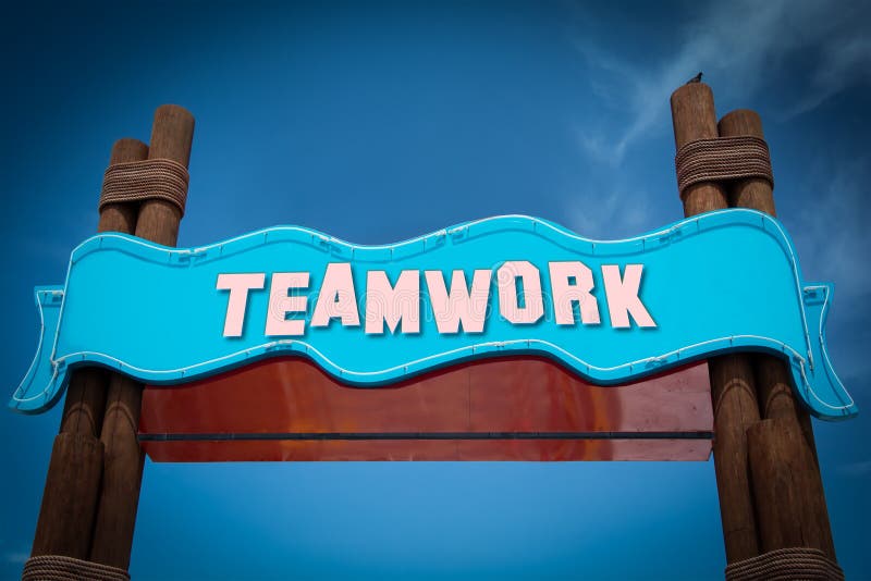 Street Sign to Teamwork stock photo. Image of team, colleagues - 155703542