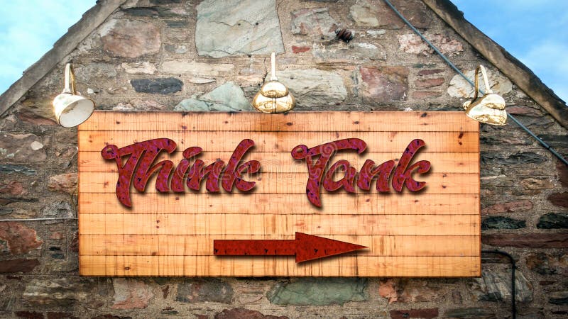 Street Sign to Think Tank stock image. Image of invent - 154660755