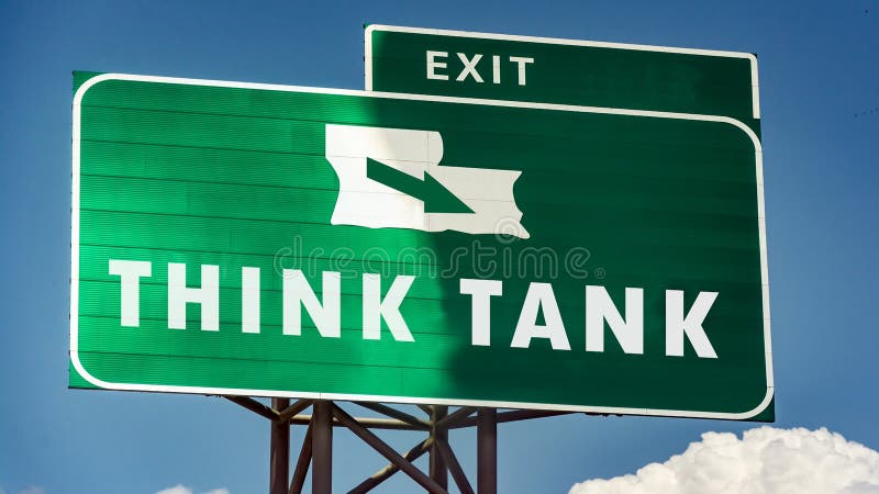 Street Sign to Think Tank stock photo. Image of creativity - 173096496
