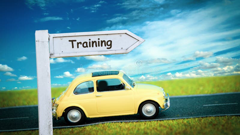 Street Sign to Training stock photo. Image of tutoring - 181876924