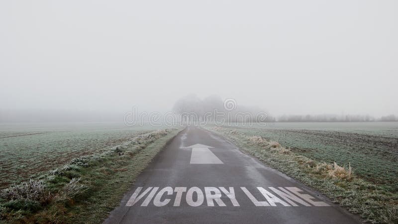 Street Sign Victory Lane stock photo. Image of right - 146192062