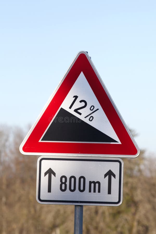 Street Sign Warning 12 Gradient. Triangle Warning Sign Stock Image ...