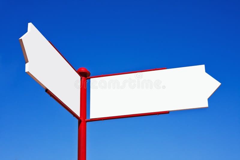 Blank Directional Sign Post Stock Photo - Image of post, space: 11775346