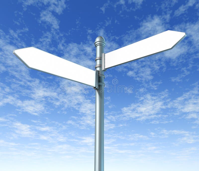 Street Signpost Multiple Blank Stock Illustration - Illustration of ...