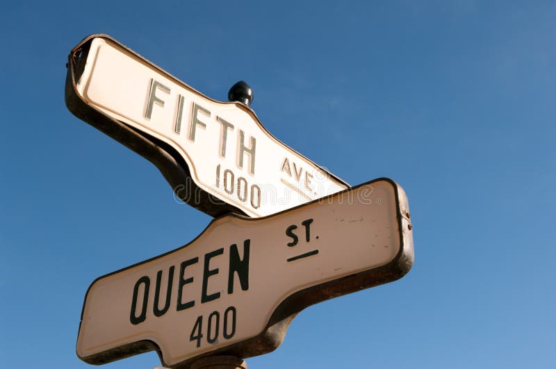 Street signs stock image. Image of street, blue, city - 28882983