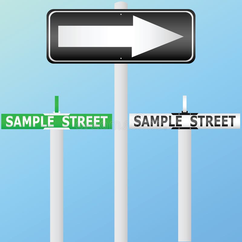 Street signs stock vector. Illustration of vector, sign - 6201263